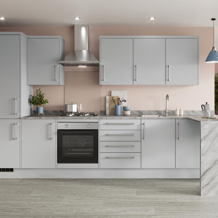 Greenwich Dove Grey Kitchen | Fitted Kitchens | Howdens