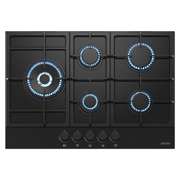 Lamona LAM1551 75cm Black Gas Hob | Howdens