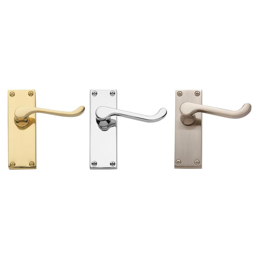 Victorian Scroll Lever on Backplate Latch Door Handle Pair | Howdens