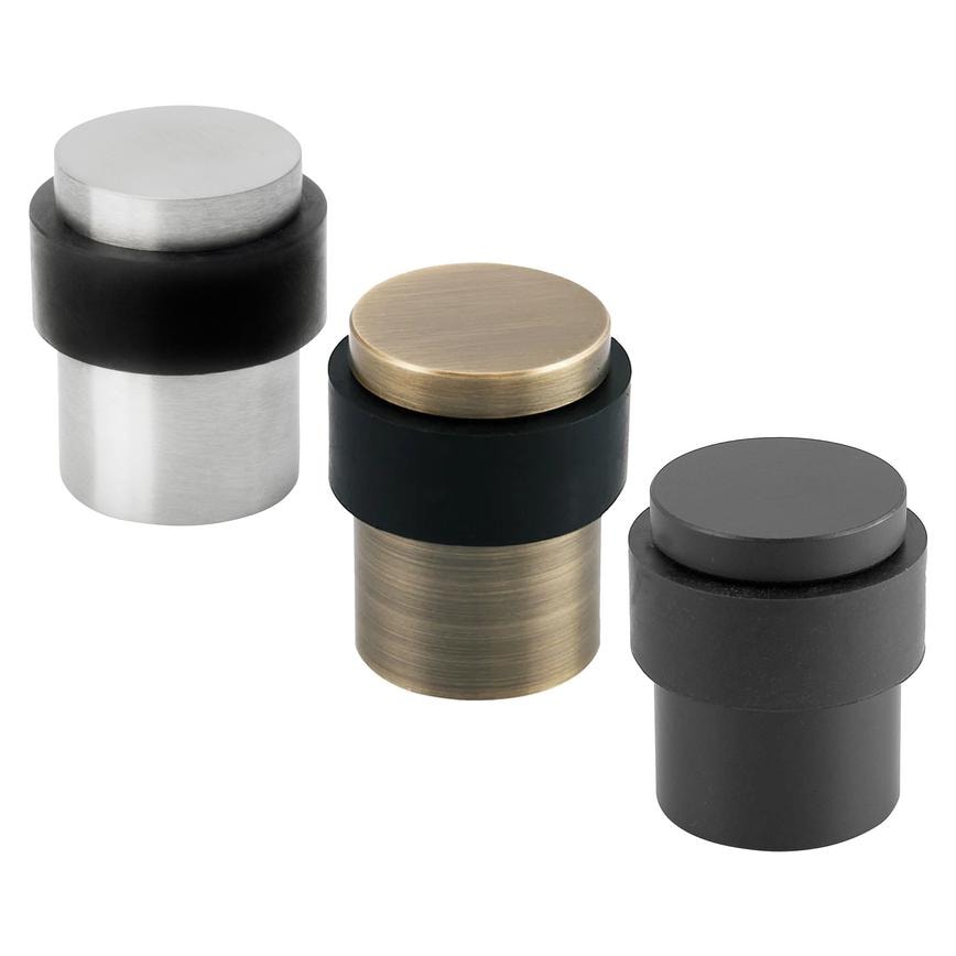 Eclipse Floor Mounted Round Rubber Buffered Door Stop | Howdens
