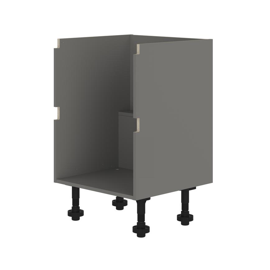 Croft Grey 750mm x 600mm x 575mm Ready Assembled Handleless Double Cut ...