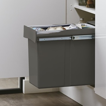 Slimline Cupboard Integrated Kitchen Bins | Howdens