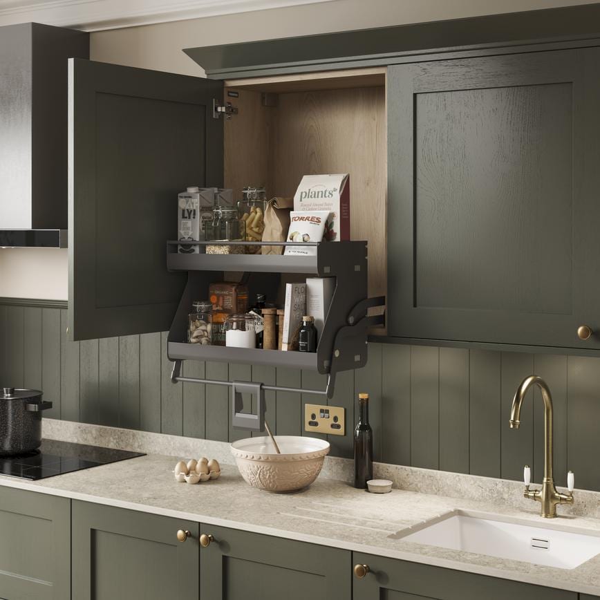 Kessebohmer 600mm Pull Down Anthracite Wall Accessory | Howdens