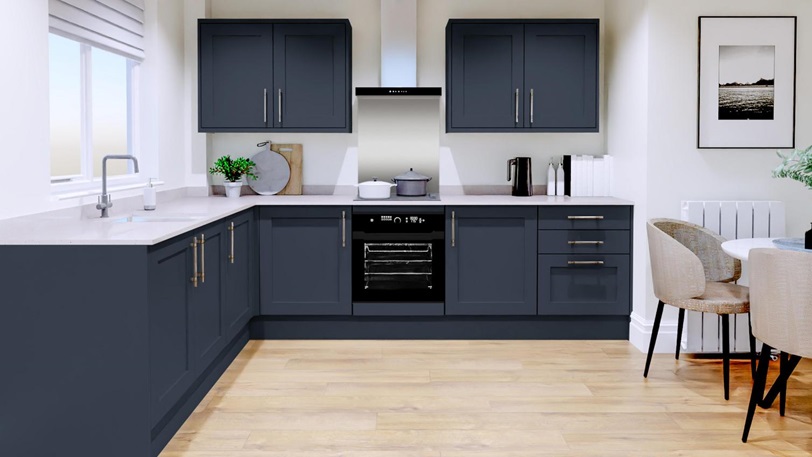 Chilcomb Navy Kitchen | Fitted Kitchens | Howdens