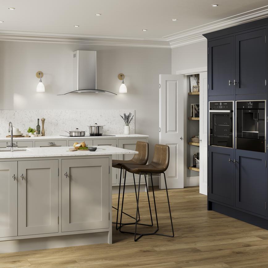 Chilcomb Pebble In Frame Kitchen | Howdens