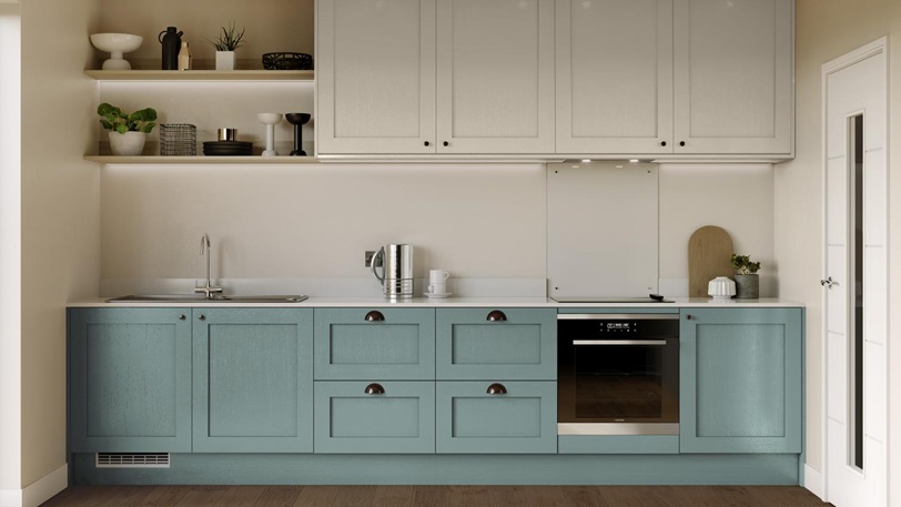 Chilcomb Seafoam Kitchen | Fitted Kitchens | Kitchens | Howdens