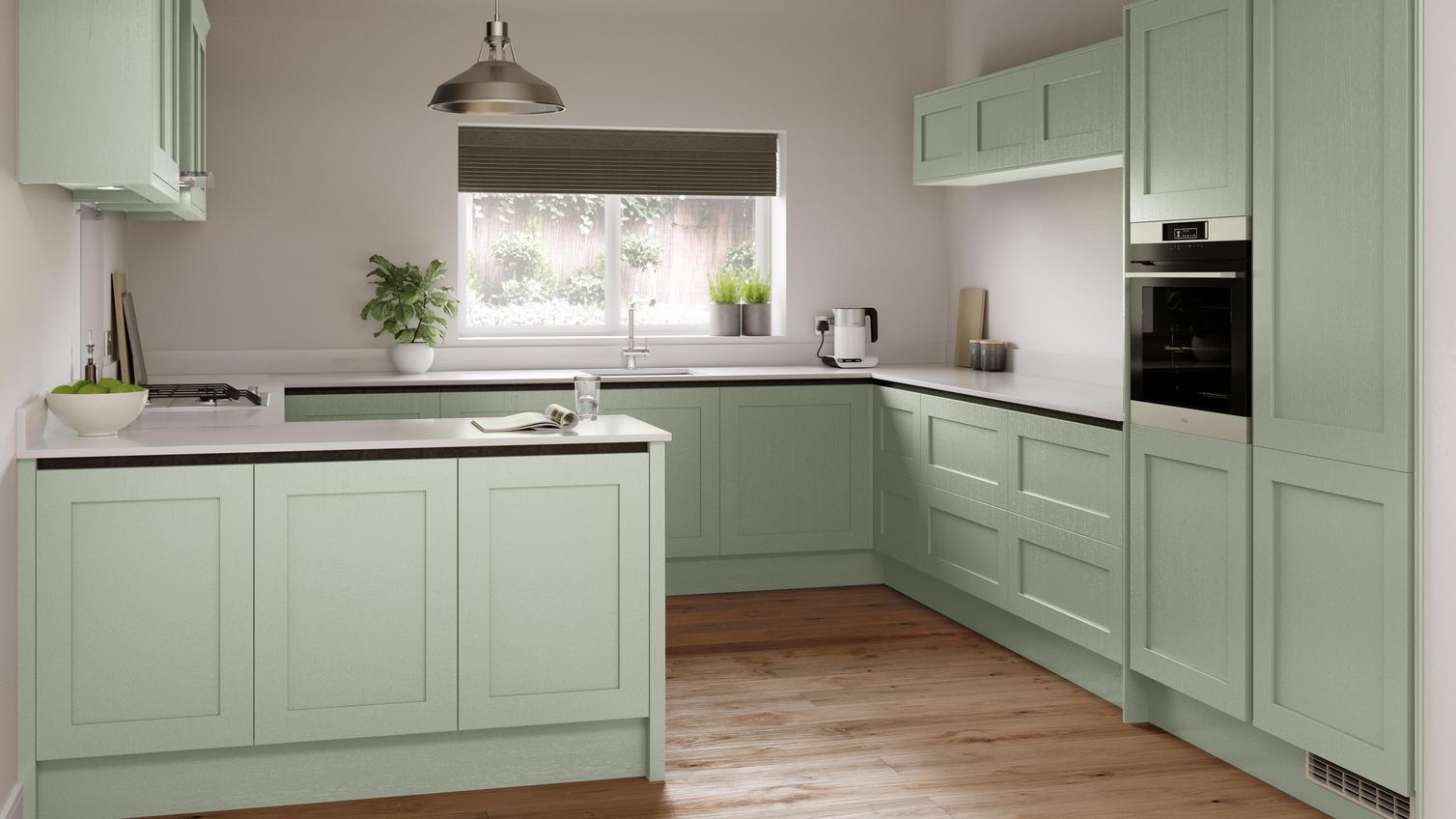 Green Peninsula Fitted Kitchens | Kitchens | Howdens
