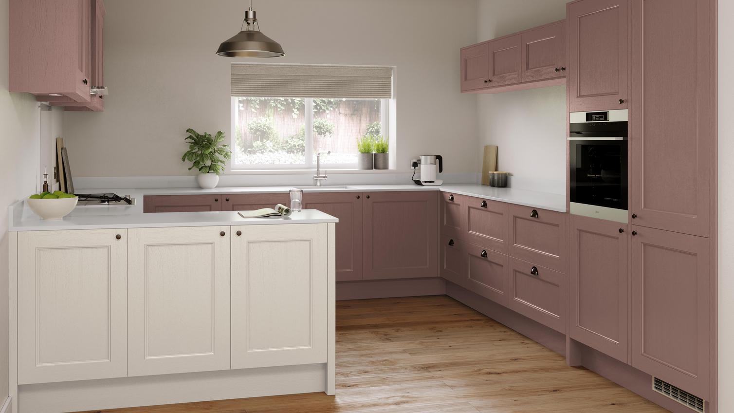 Antique Rose Peninsula Fitted Kitchens | Kitchens | Howdens