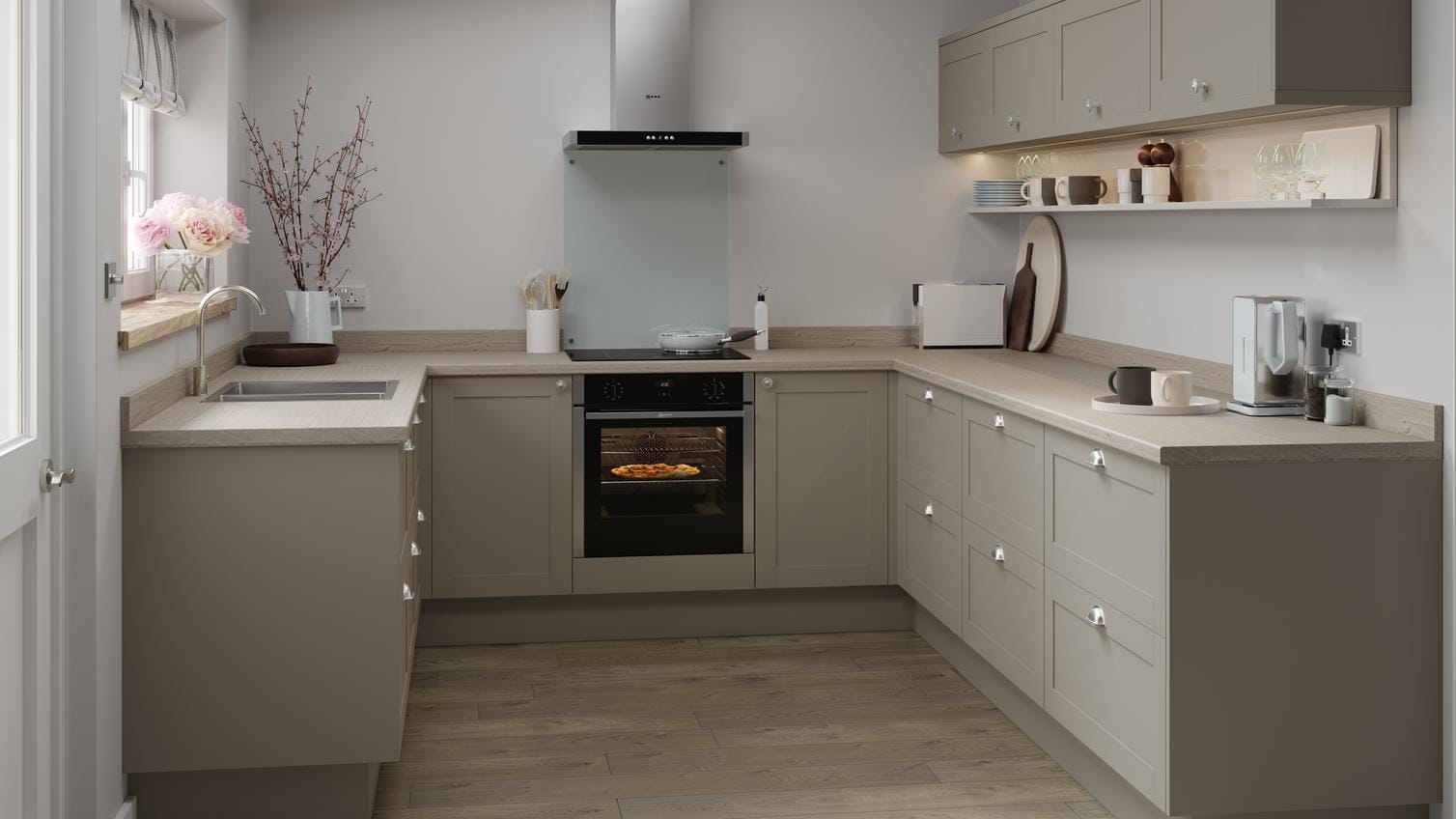 Pebble U Shaped Standard Fitted Kitchens | Kitchens | Howdens