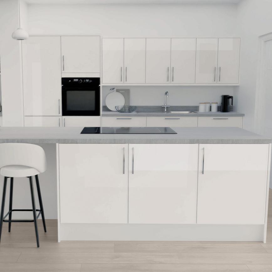 Greenwich Gloss White Kitchen | Fitted Kitchens | Howdens