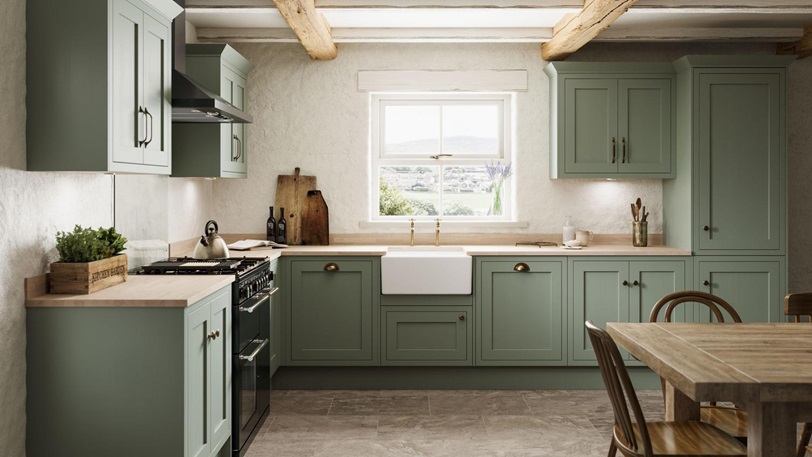 Ilfracombe Reed Green Kitchen | Kitchens | Howdens