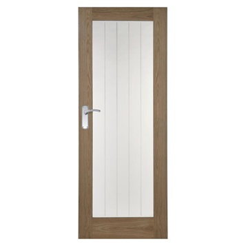Howdens Genoa Oak Clear Glazed Door | Howdens