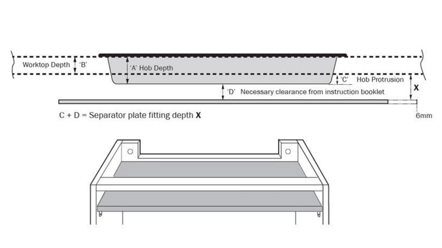 Hob Separator Plate | Howdens
