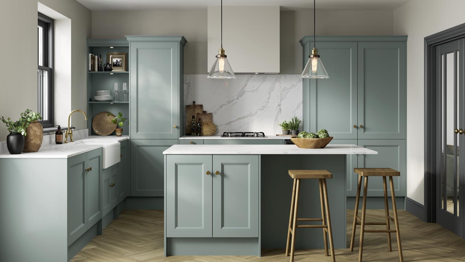 Elmbridge Seafoam Kitchen | Fitted Kitchens | Kitchens | Howdens